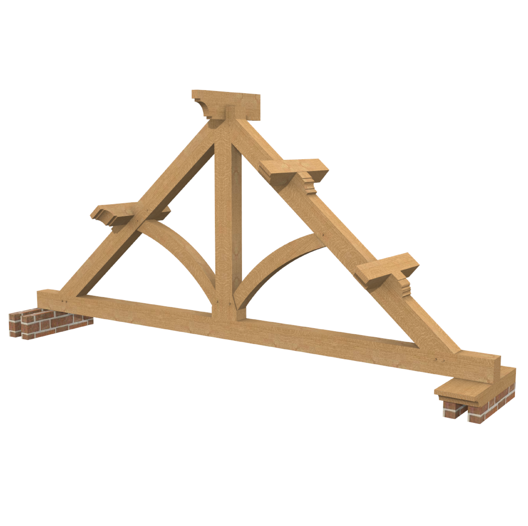 Fluted Oak King Post Truss With Curved Struts Tawny Owl