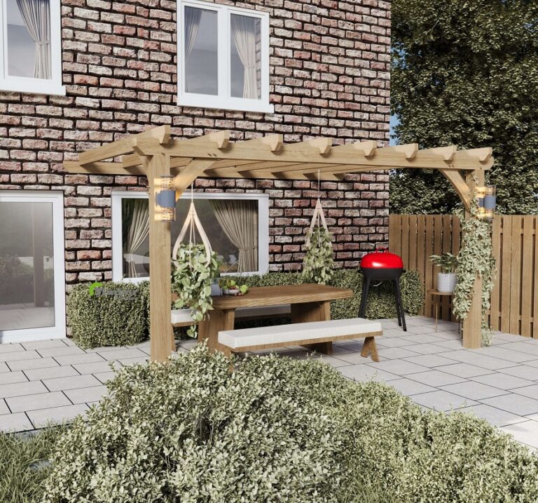 Oak Pergola Attached To House vs Veranda | Timber Solution